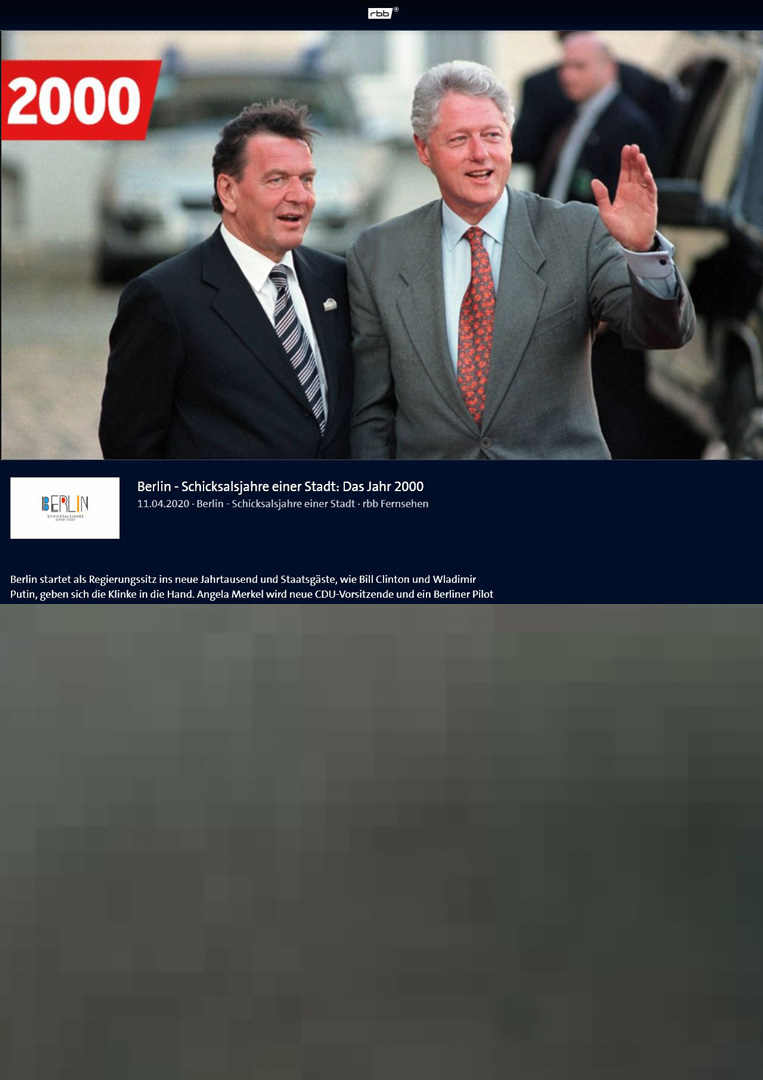 Berlin - Schicksalsjahre einer Stadt: Das Jahr 2000 - BFS